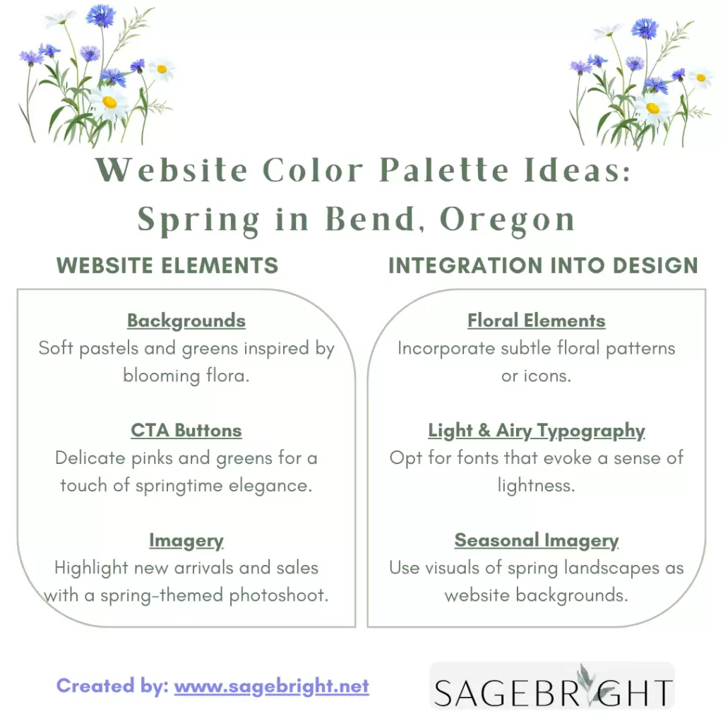 Website Color Palette Alchemy: Bend's Seasons Spark Creativity